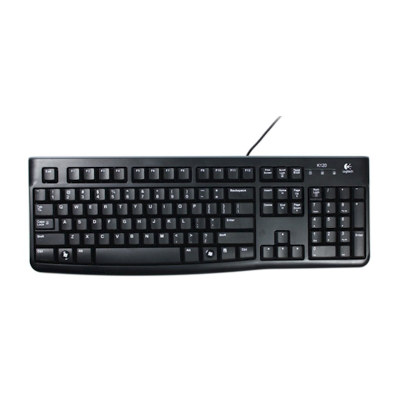კლავიატურა - LOGITECH Corded Keyboard K120 EER Russian layout Black ...