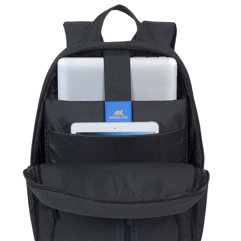 ჩანთა ნოუთბუქის RIVACASE 7560 black Laptop Canvas Backpack 15,6″ - 107. ...