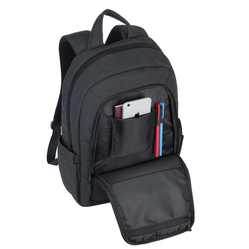 ჩანთა ნოუთბუქის RIVACASE 7560 black Laptop Canvas Backpack 15,6″ - 107. ...