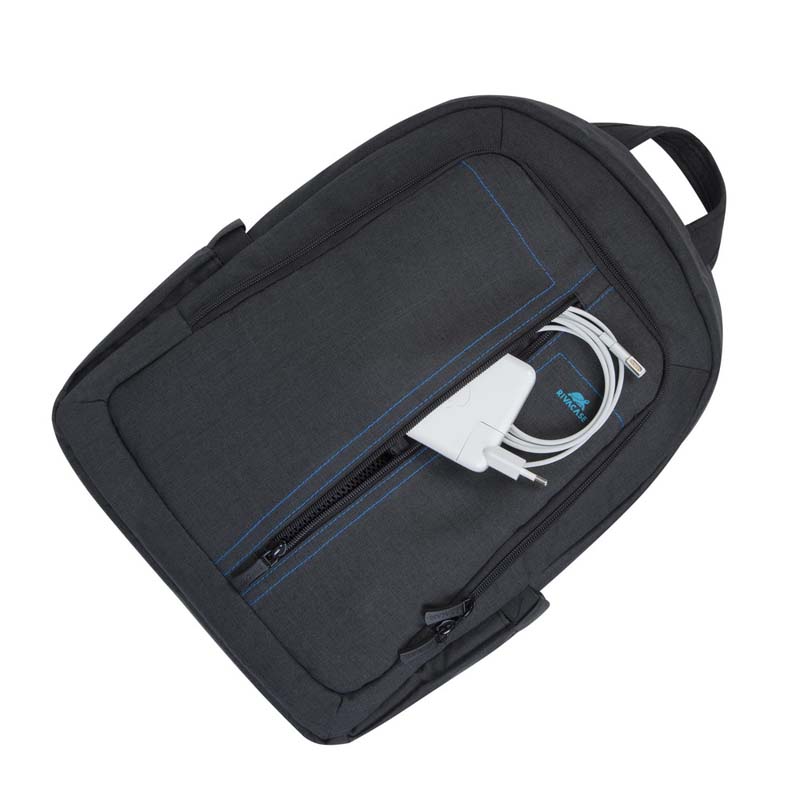 ჩანთა ნოუთბუქის RIVACASE 7560 black Laptop Canvas Backpack 15,6″ - 107. ...